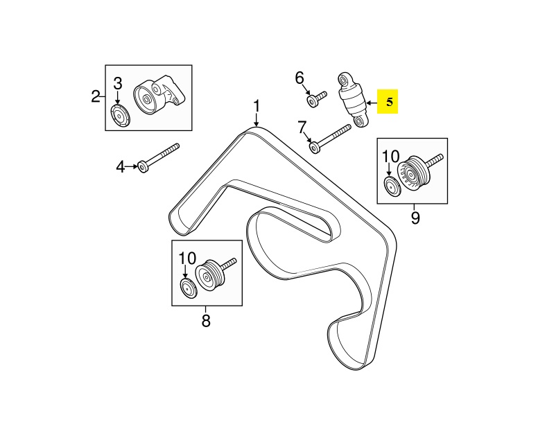 IMS GENUINE PORSCHE NEW BELTING TENSIONER 94810226121 - PORSCHE CAYENNE ...