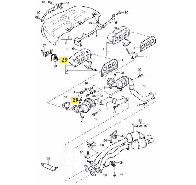IMS GENUINE PORSCHE NEW OXYGEN SENSOR 95560612830 - PORSCHE CAYENNE 957 ...