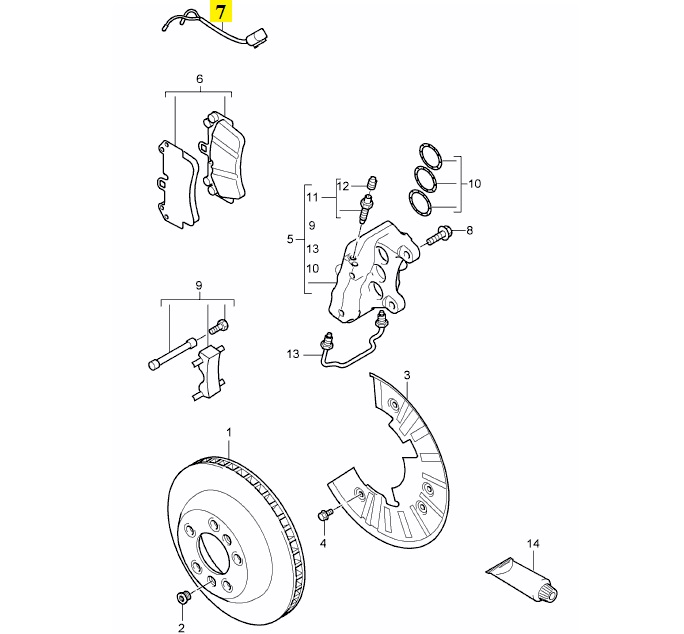 IMS GENUINE PORSCHE NEW FRONT BRAKE SENSOR 95561236502 - PORSCHE ...