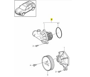 IMS GENUINE PORSCHE NEW THERMOSTAT HOUSING 95810603210 - PORSCHE ...