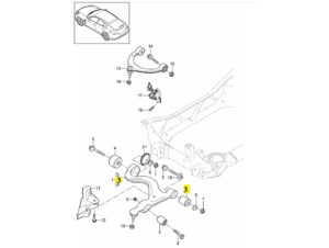 IMS GENUINE PORSCHE NEW FRONT WISHBONE MOUNT 97034124101 - PORSCHE ...