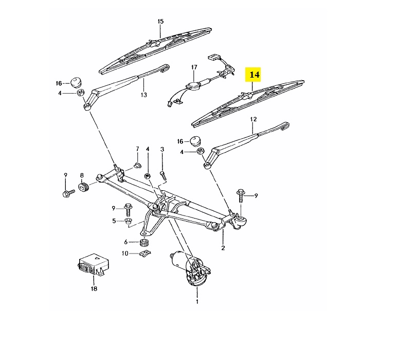 IMS GENUINE PORSCHE NEW WIPER BLADE SET 99662890108 - PORSCHE BOXSTER ...