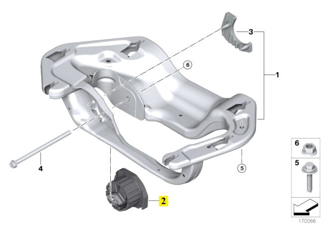 IMS GENUINE BMW NEW TRANSMISSION MOUNTING 22326780025 - BMW X5 E70, E70 ...