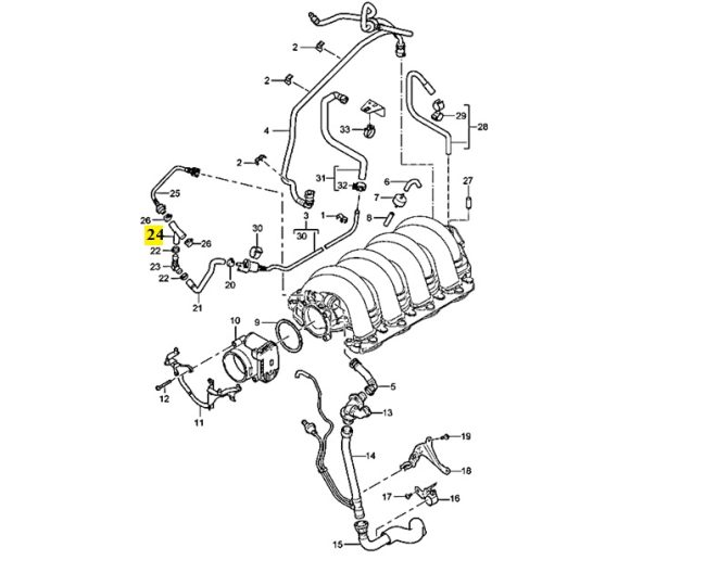 IMS GENUINE PORSCHE NEW T-PIECE 94811014751 - PORSCHE CAYENNE 955 2002 ...